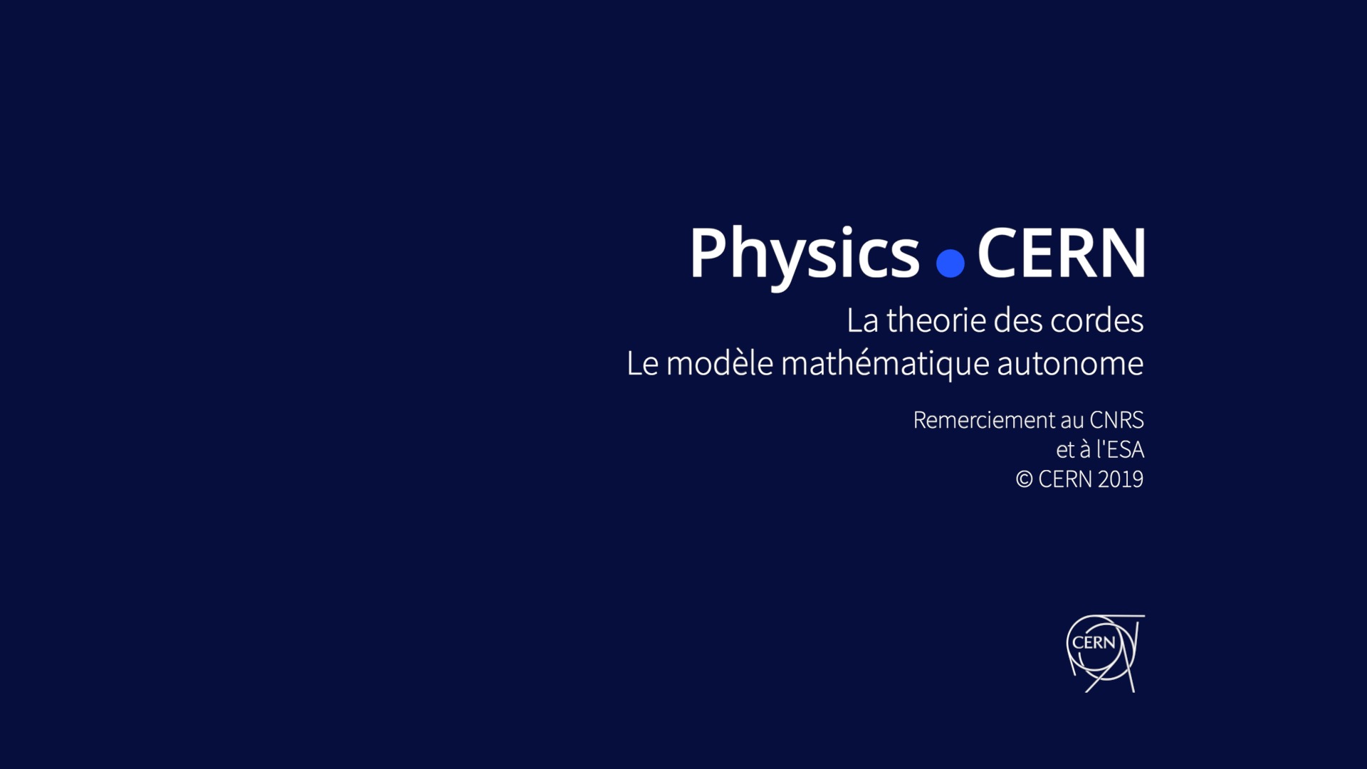 Video Brand identity Samples | CERN Design Guidelines